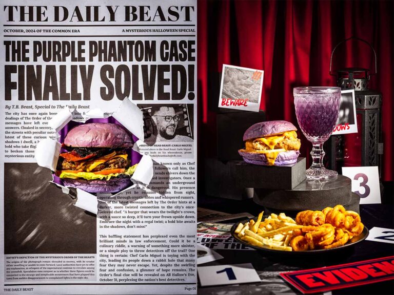 Get Ready to Sink Your Fangs into Burger Beast’s Purple Phantom Burger ...